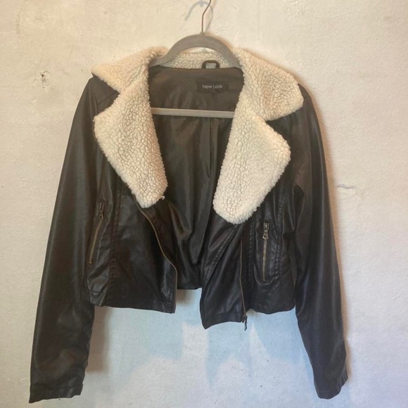 Jackets & Coats | Dark Brown Fake Leather Jacket | Poshmark